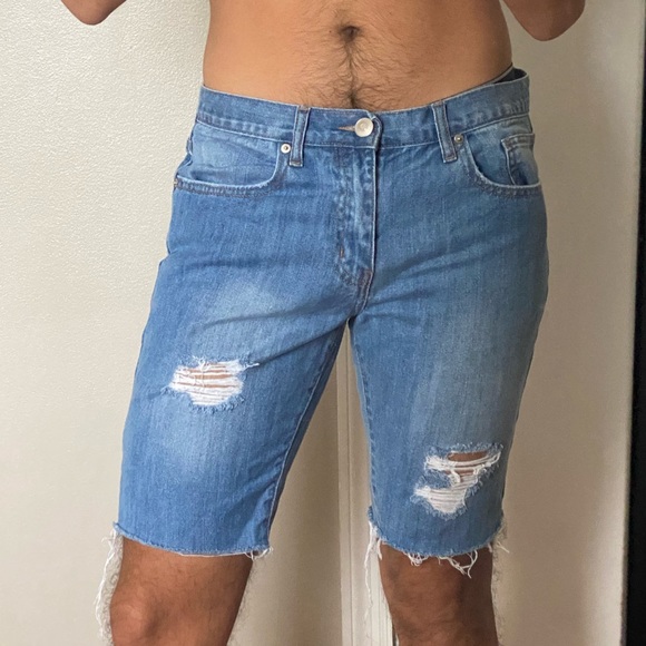Forever 21 | Shorts | Medium Wash Distressed And Ripped Denim Jean ...